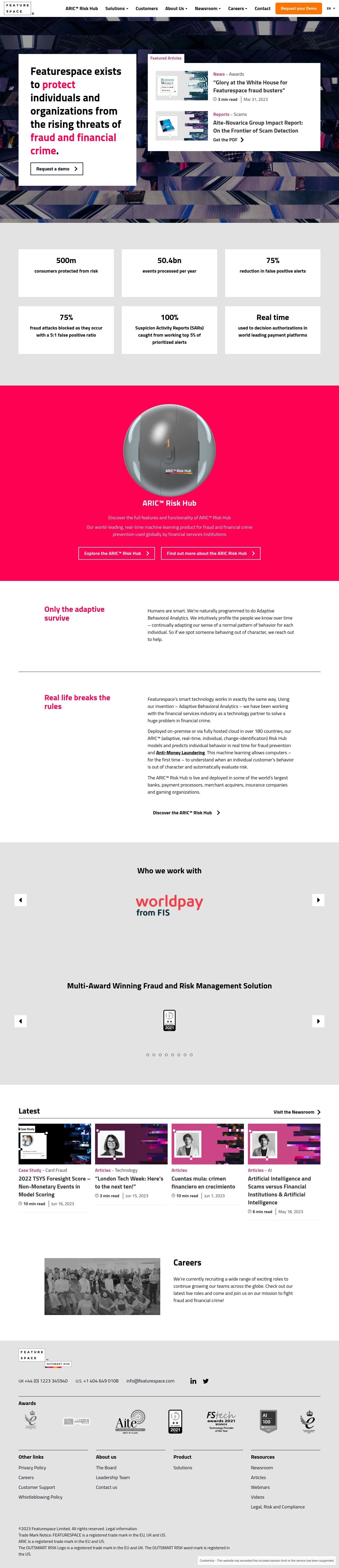 Featurespace Traffic Analytics & Market Insights | B2BSaaS.com