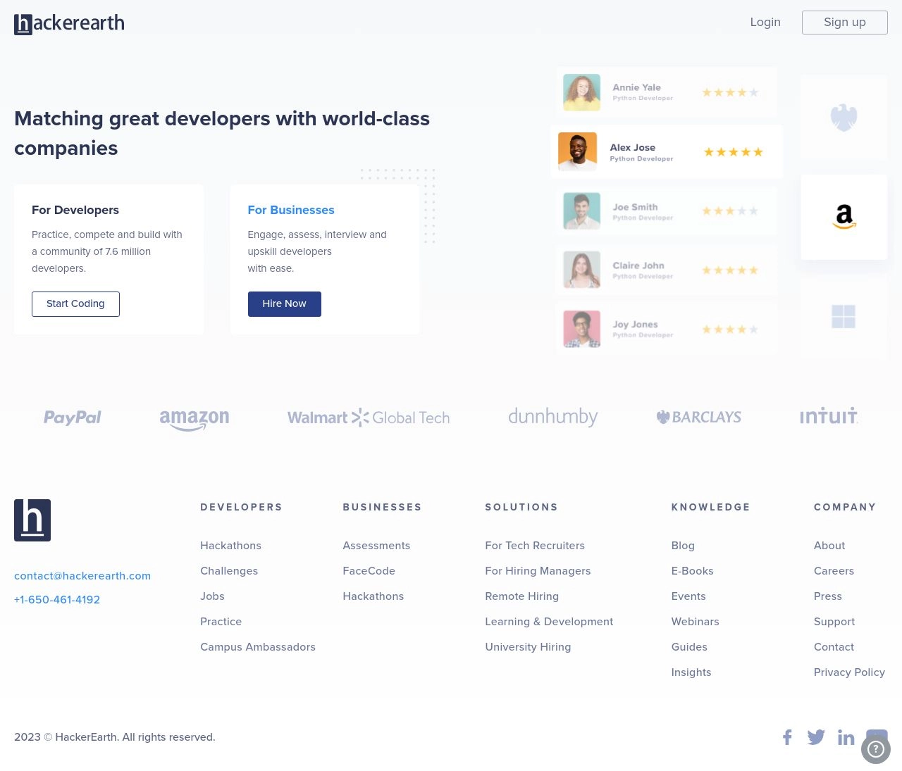 HackerEarth Assessments Traffic Analytics & Market Insights | B2BSaaS.com