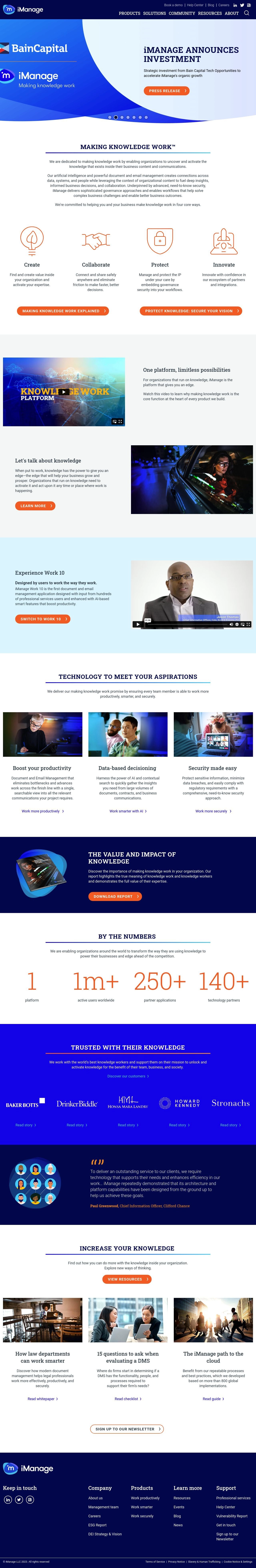 iManage Work Traffic Analytics & Market Insights | B2BSaaS.com