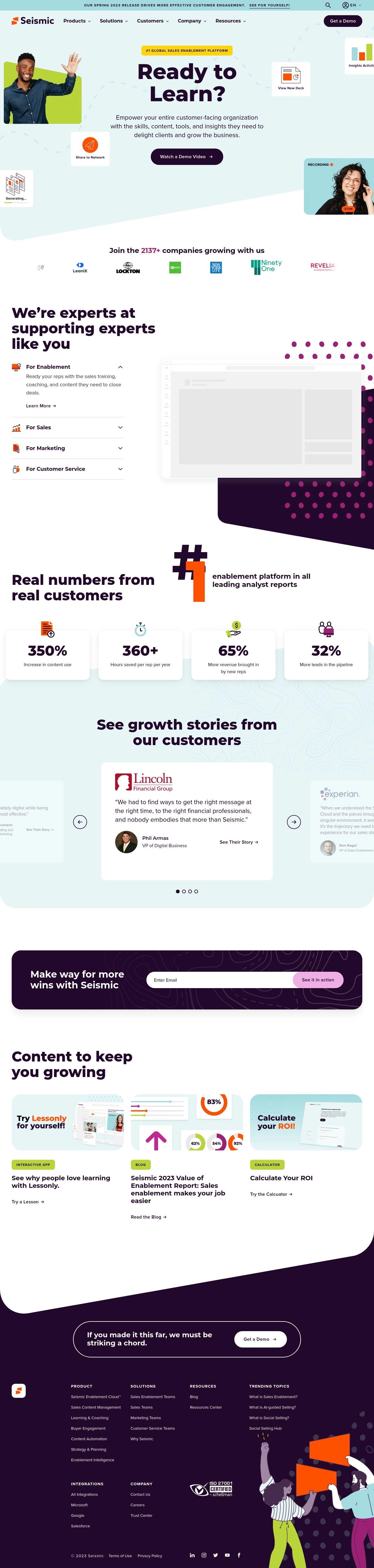 Lessonly by Seismic Traffic Analytics & Market Insights | B2BSaaS.com